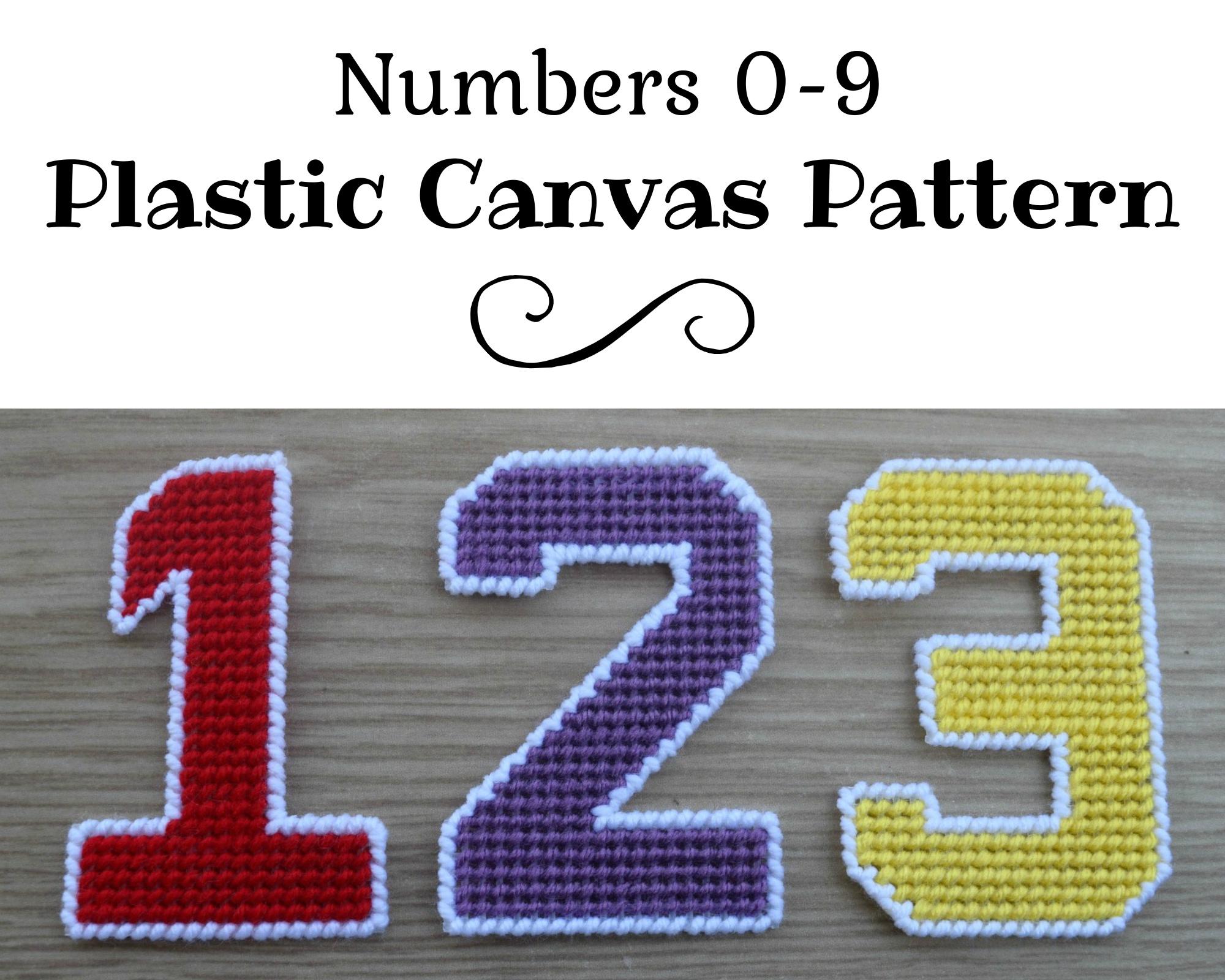 Plastic Canvas Numbers Pattern ~ 0-9 Plastic Canvas Number Patterns ...