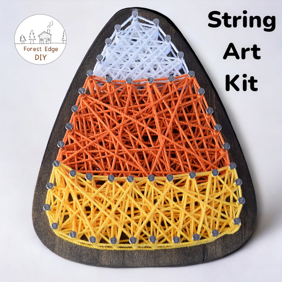 Halloween Candy Corn DIY String Art Kit Holiday Adult Craft - Etsy