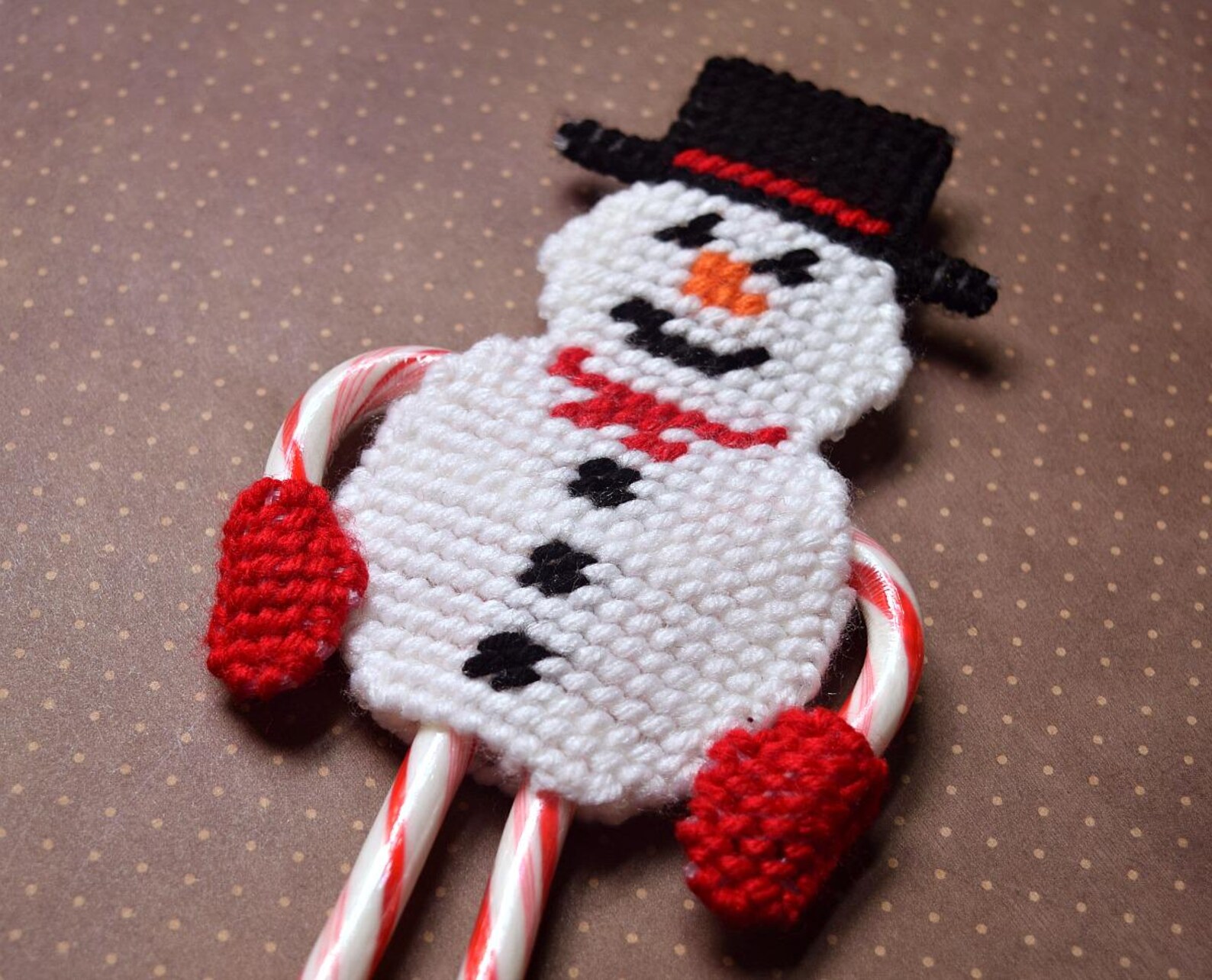 Snowman Candy Cane Holder Plastic Canvas Pattern - Christmas Treat ...