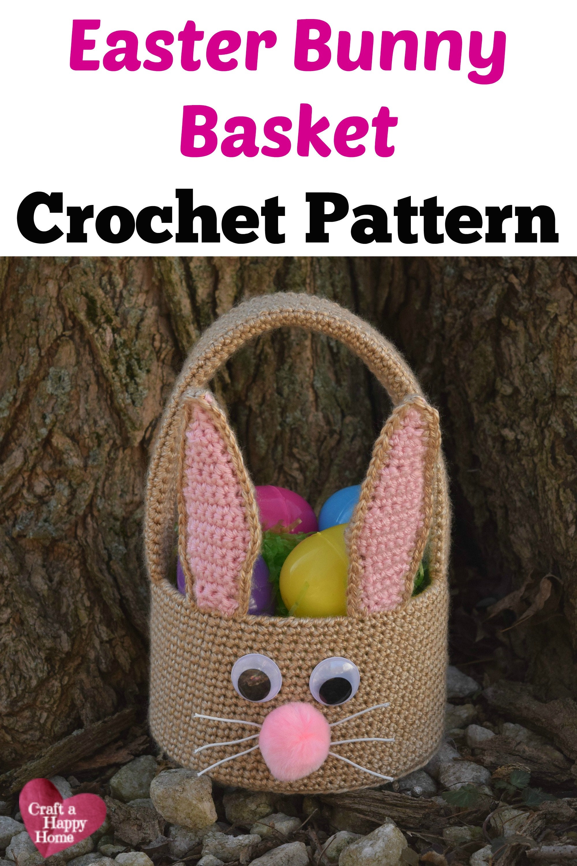 Easter Bunny Basket Crochet Pattern for boys or girls | Etsy