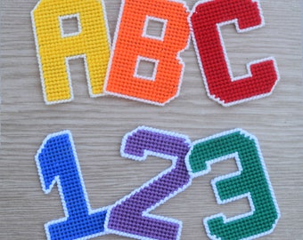 Individual Plastic Canvas Numbers 4.5 Tall Individual Plastic Canvas ...