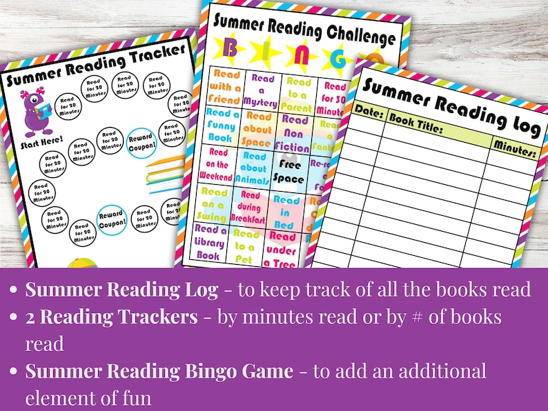 Summer Reading Challenge, Kids Summer Reading Printables, Reading ...