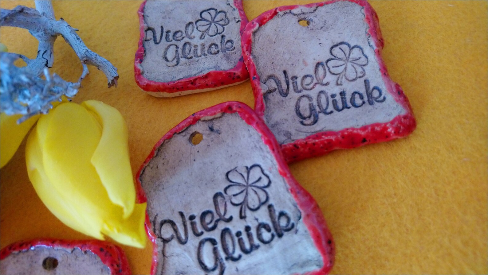 Ceramic Gift Tags Good Luck | Etsy