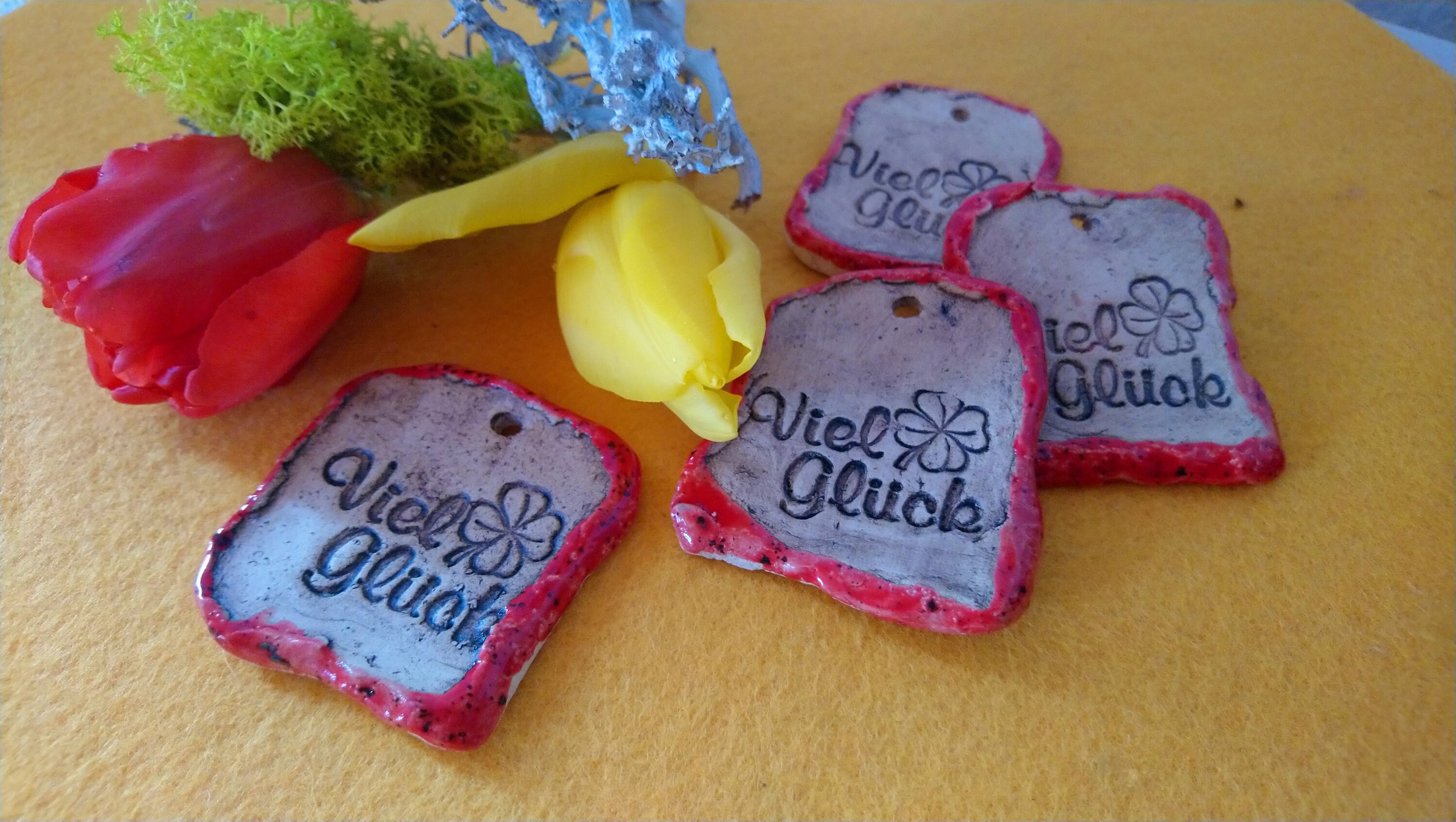 Ceramic Gift Tags Good Luck | Etsy