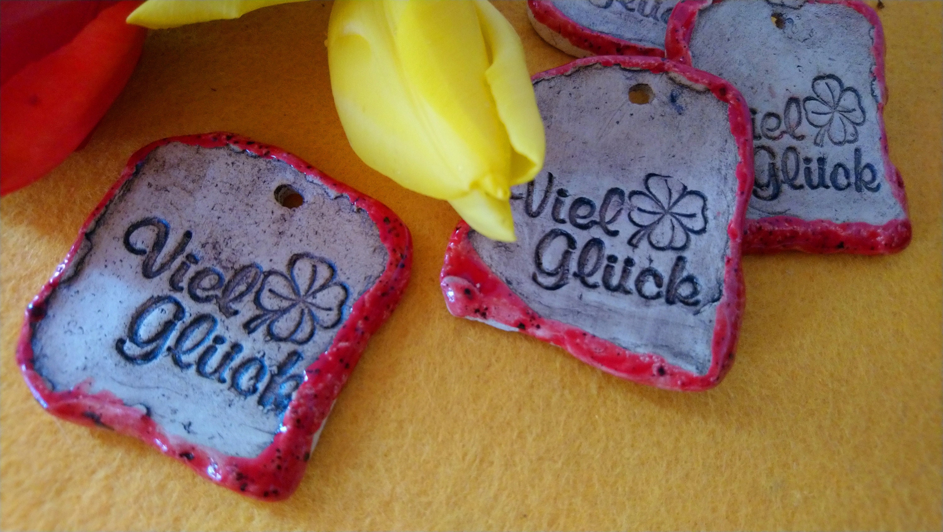 Ceramic Gift Tags Good Luck | Etsy