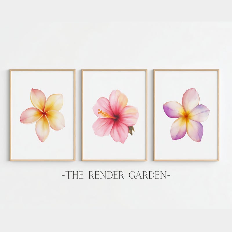 Plumeria Painting Framed - Etsy