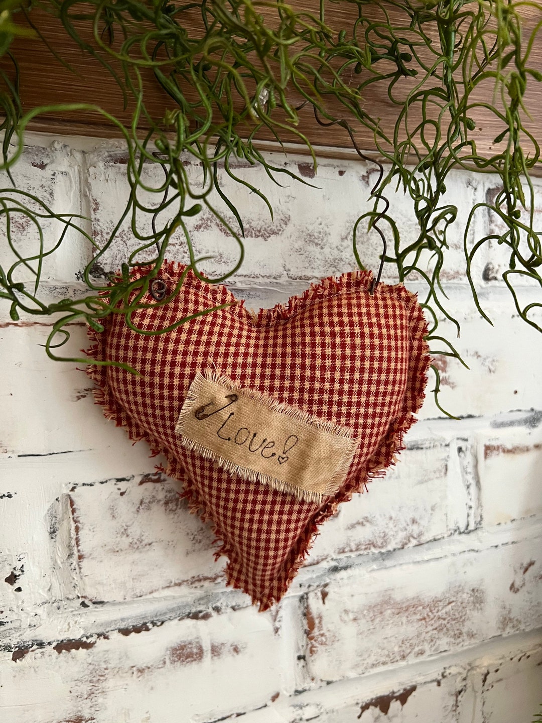 Love Rustic Farmhouse Hanging Heart /valentines Day S - Etsy