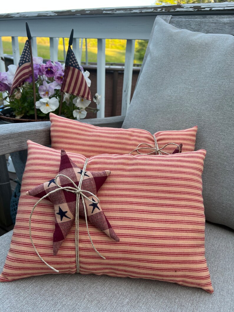 Patriotic Pillow,farmhouse Cottage Pillow, Decor, Primitive Pillow ...