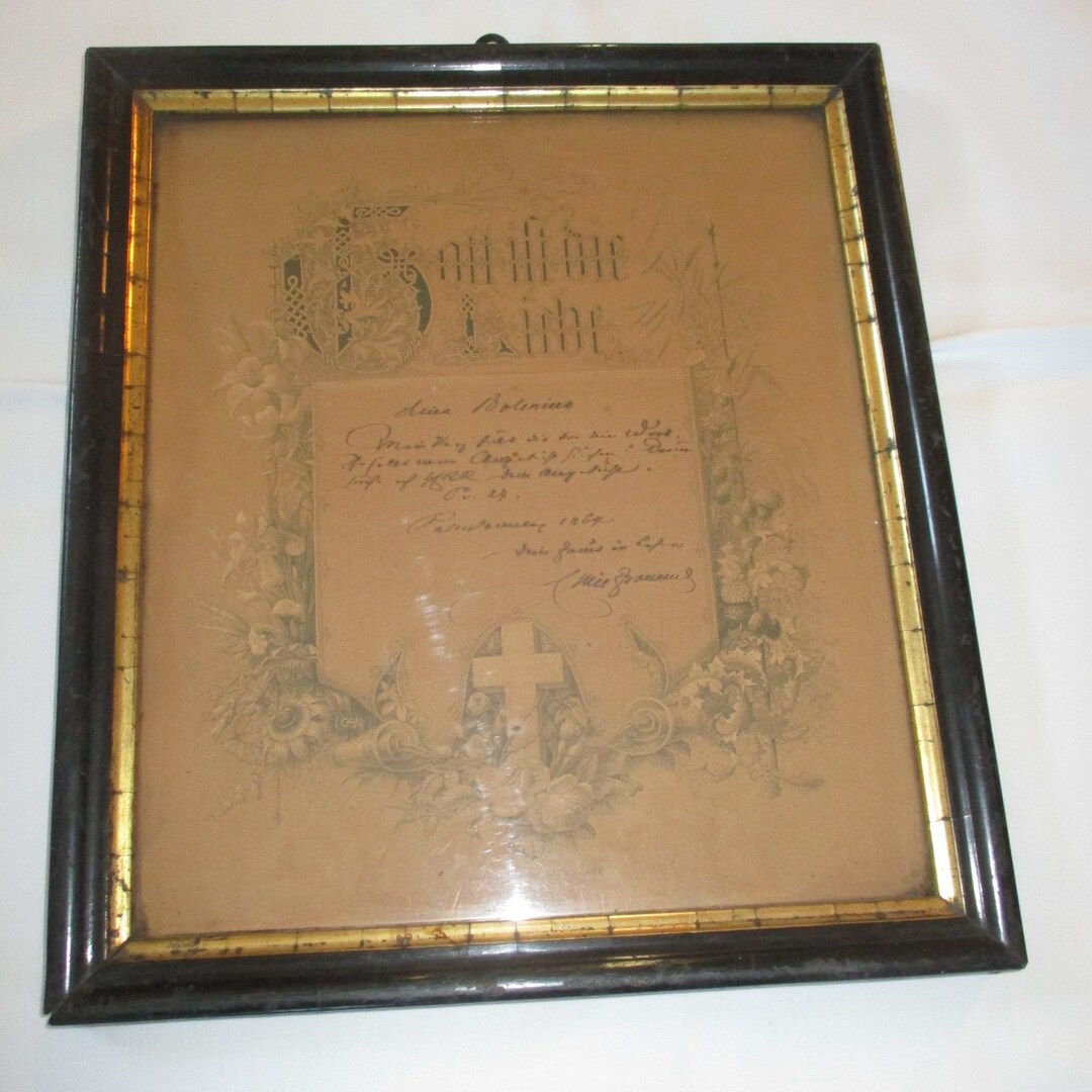 Antique Document From 1869 Church Confirmation Palm Sunday Lutheran ...