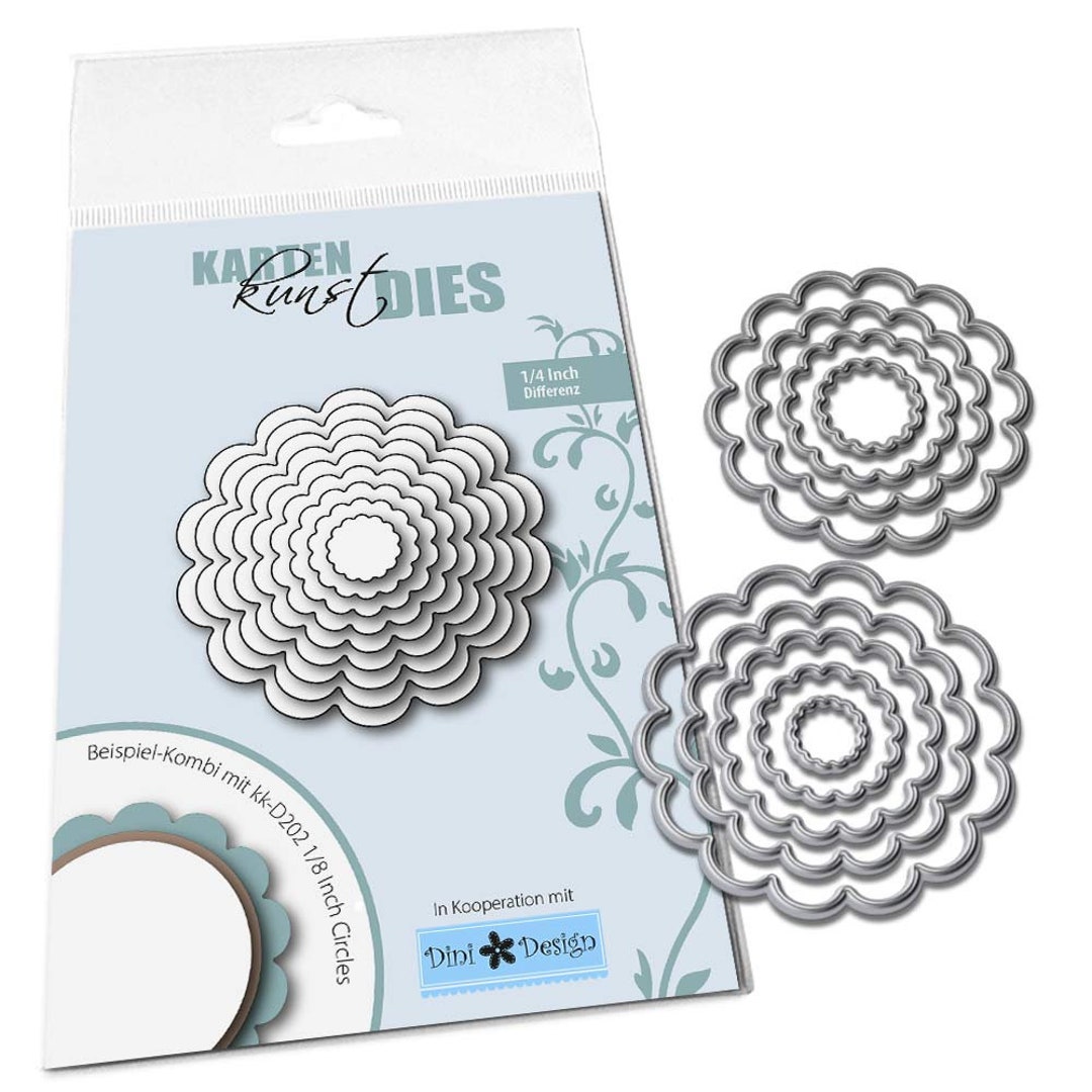 Cutting Dies - 1/4 Inch Scalloped Circles Kk-d201 - Cutting Dies ...