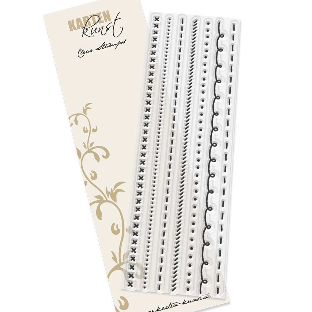 Clear Stamps - Borders KK-0233 - Card Art Scrapbooking Motif Stamp ...