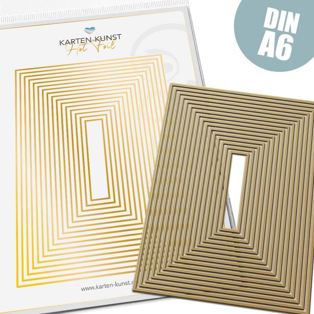 Hot Foil Stamp - Rectangle Borders A6 Kk-hf027 - Hot Foil Plate the ...