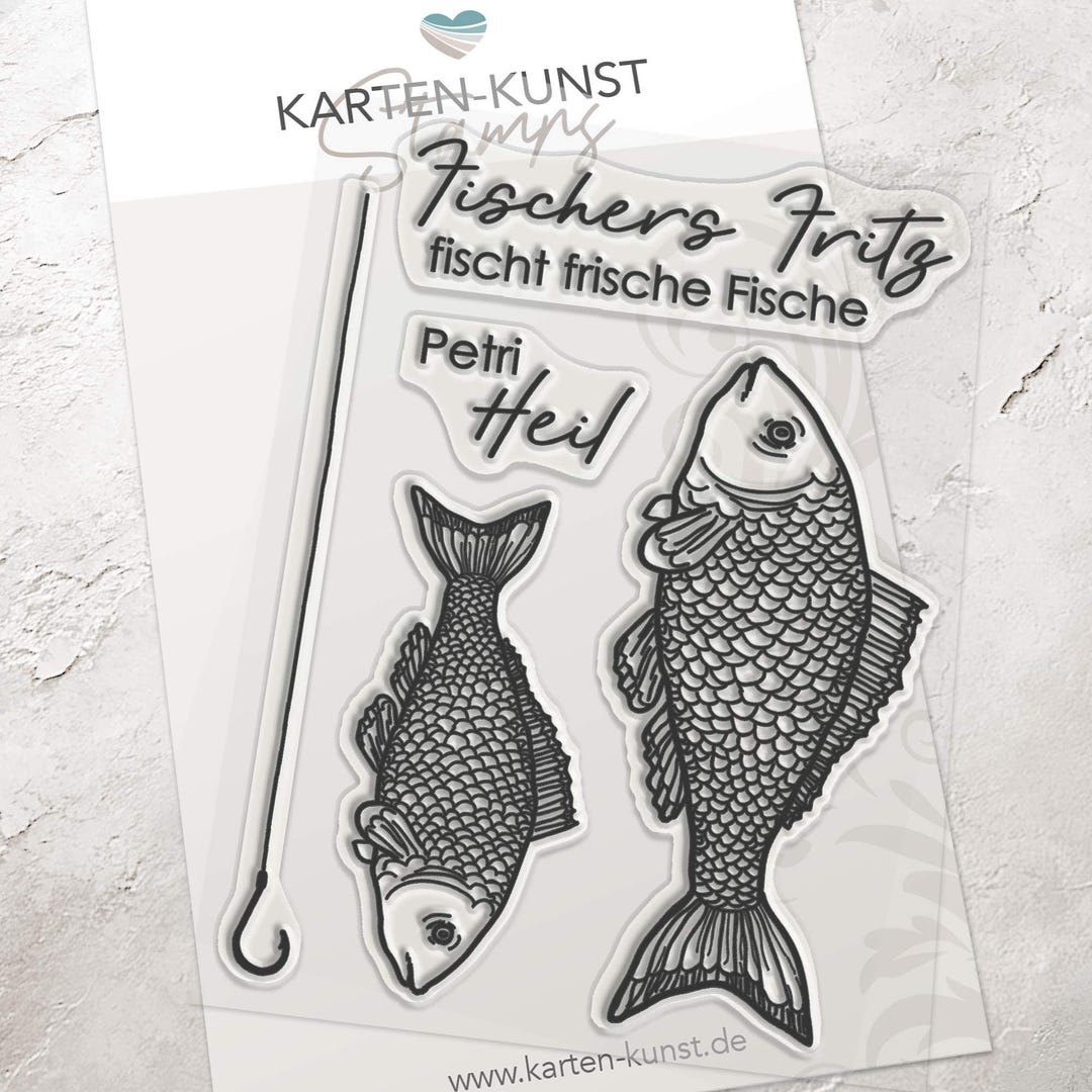 Stamps Fishing Theme Clear Stamps Fischers Fritz KK-0265 – German Fish ...