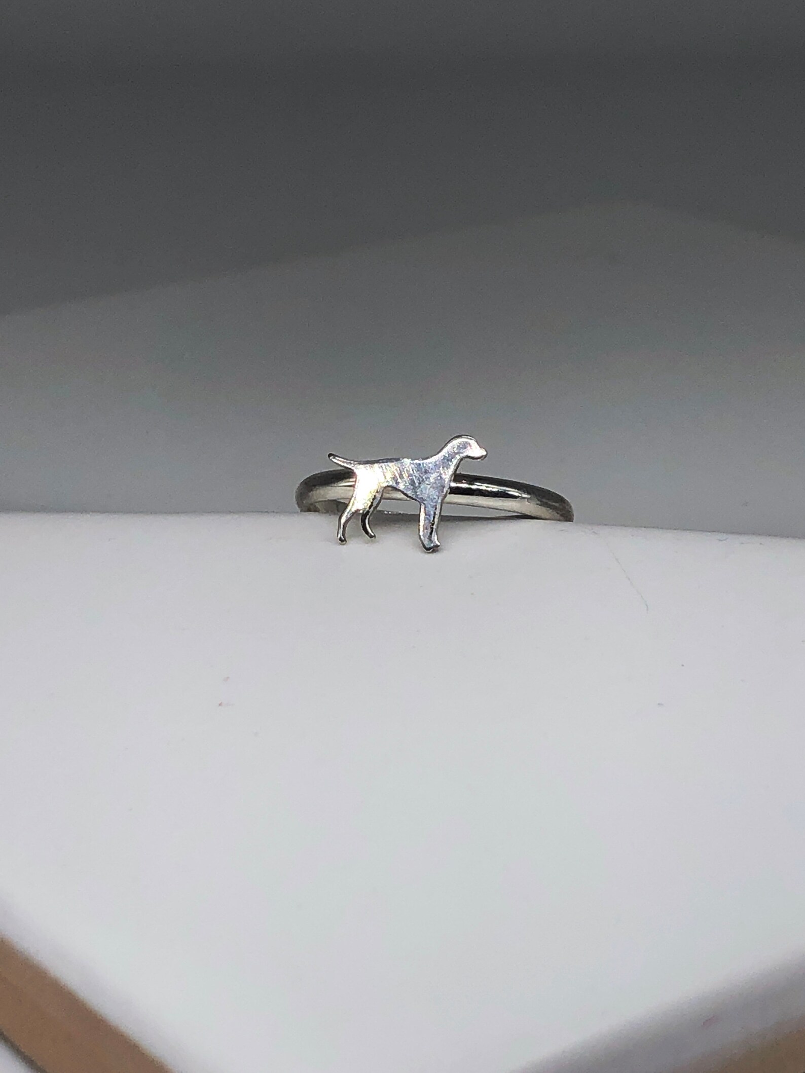 Sterling Silver Dog Ring - Etsy