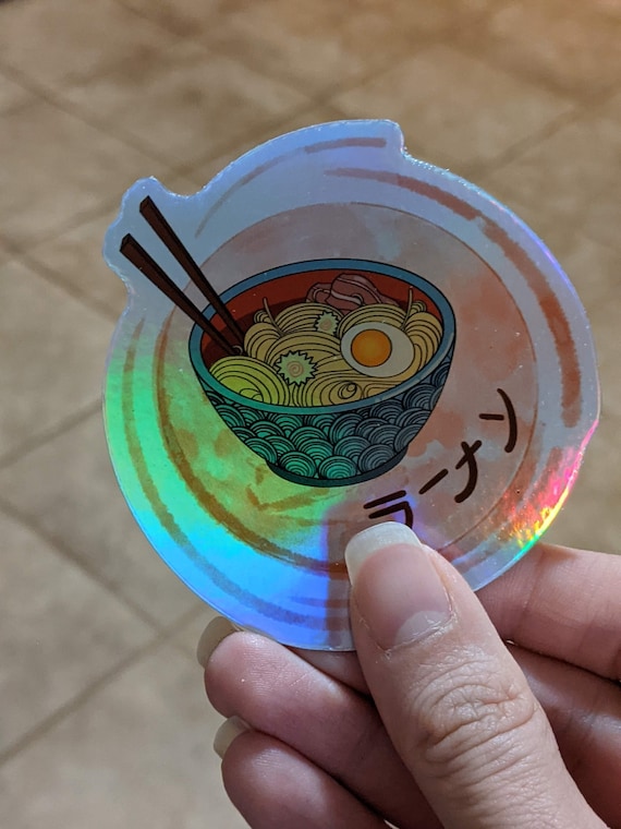 Round Vinyl Stickers Ramen Bowl Sticker Stickers, Labels & Tags Paper ...