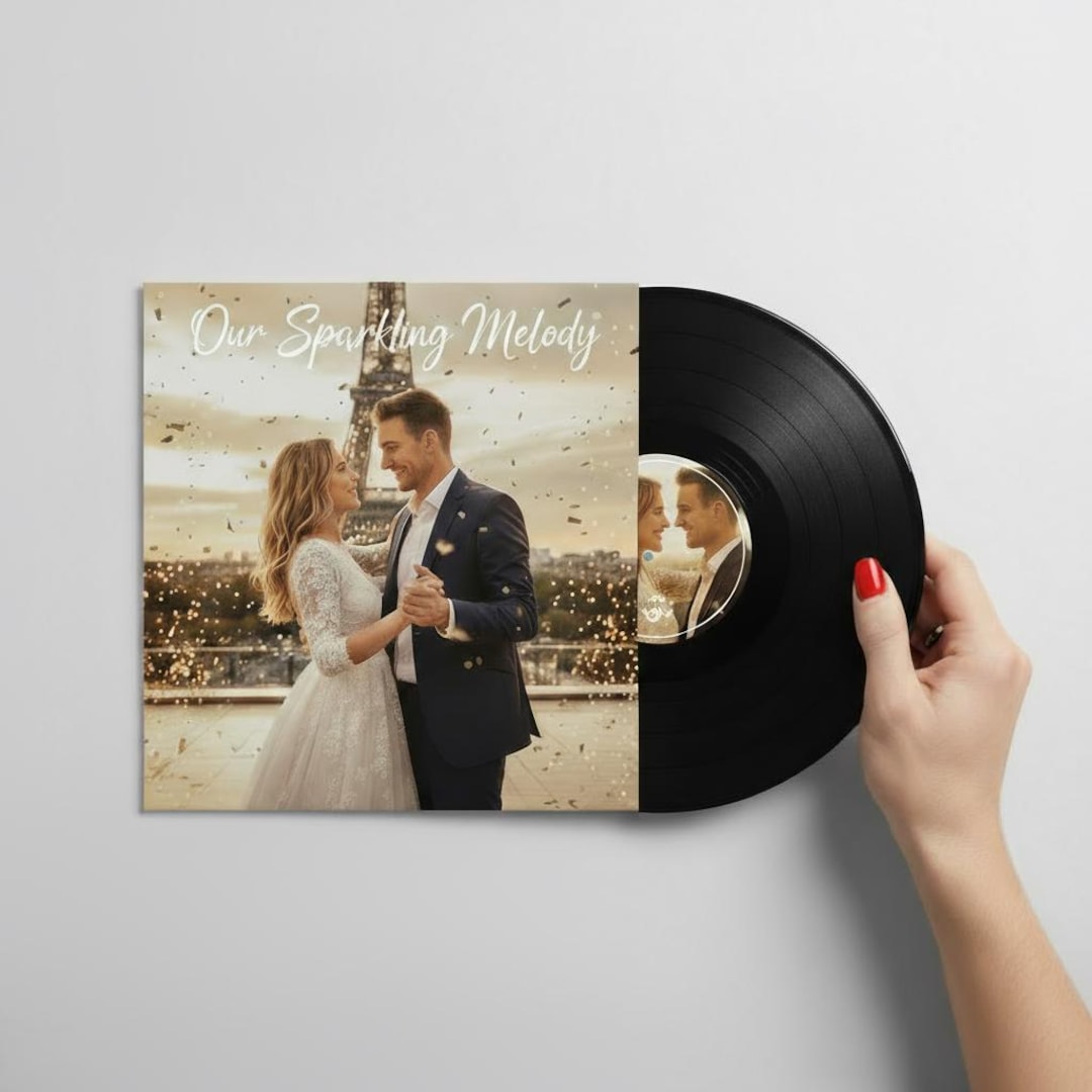Custom 12" Vinyl Music Black Record With Personalized Mixtape & Songs ...