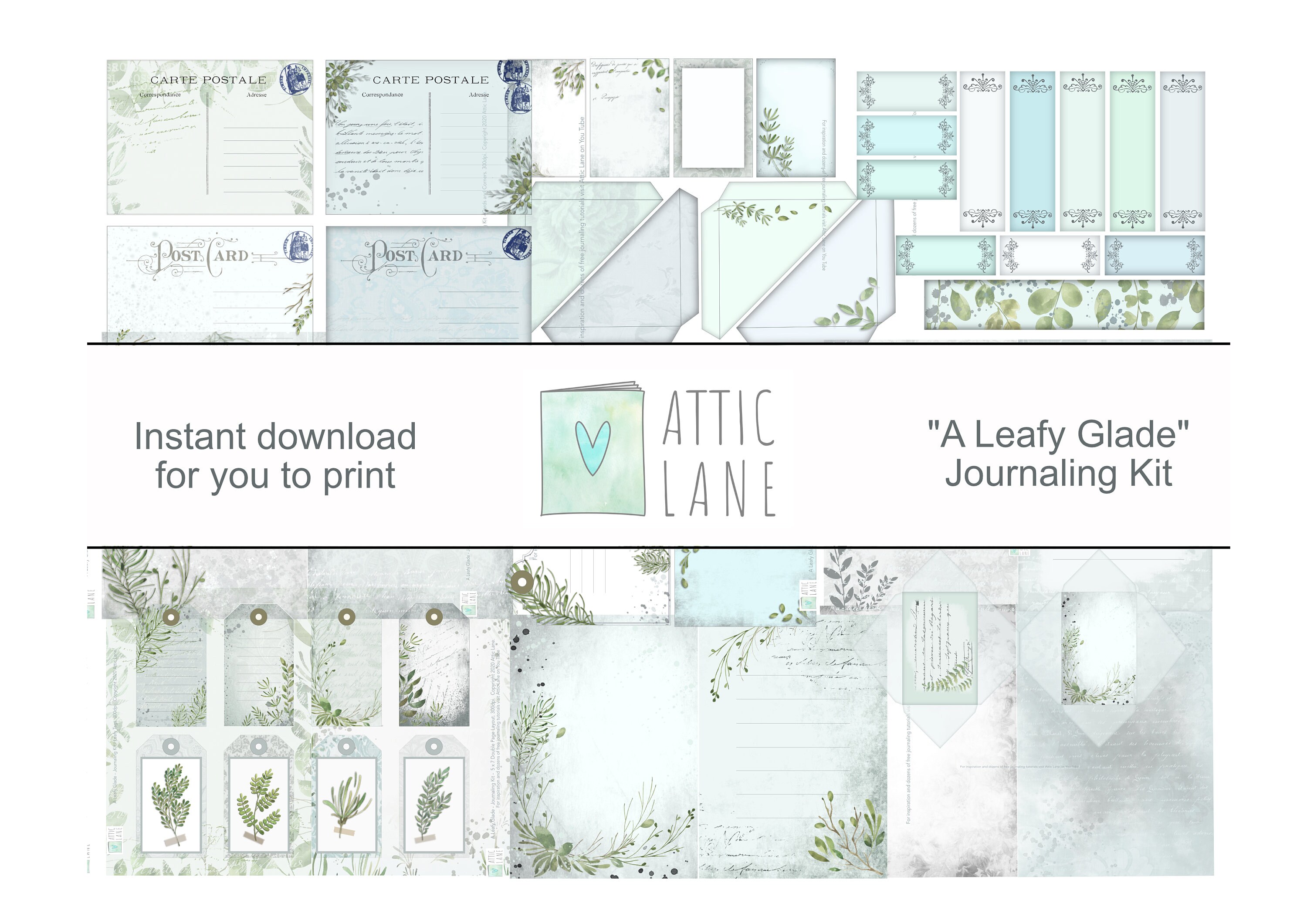A Leafy Glade Printable Journal Kit - Etsy