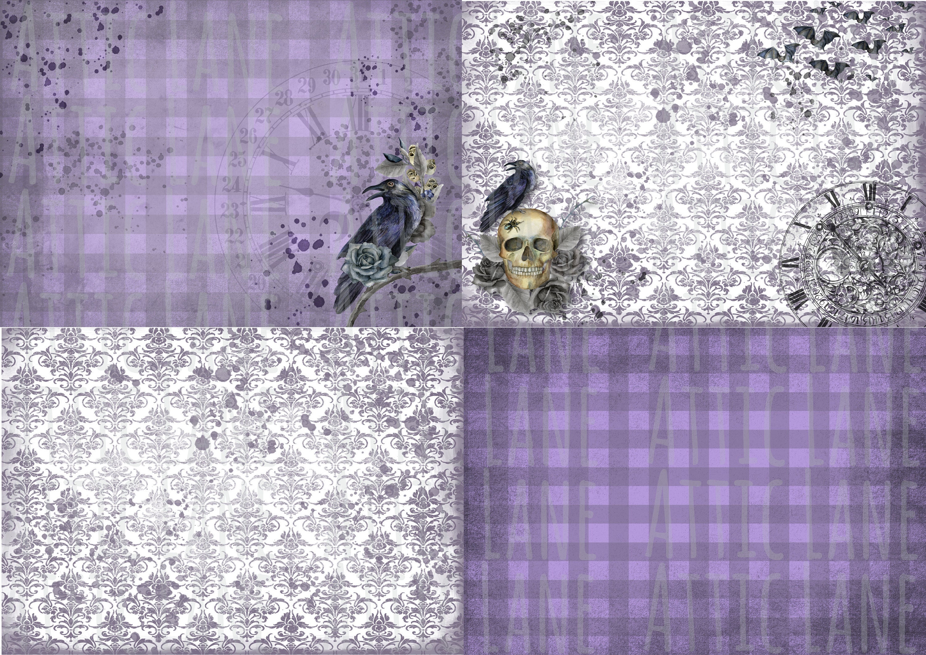 Gothic Bundle Background Sheets, Tags and Ephemera Printable Files - Etsy