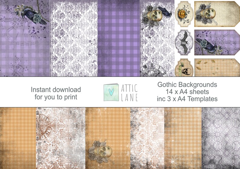 Gothic Backgrounds Printable Background Papers - Etsy
