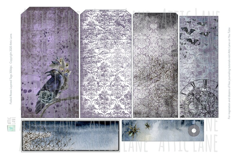 Gothic Layered Dark Tags Printable Files - Etsy