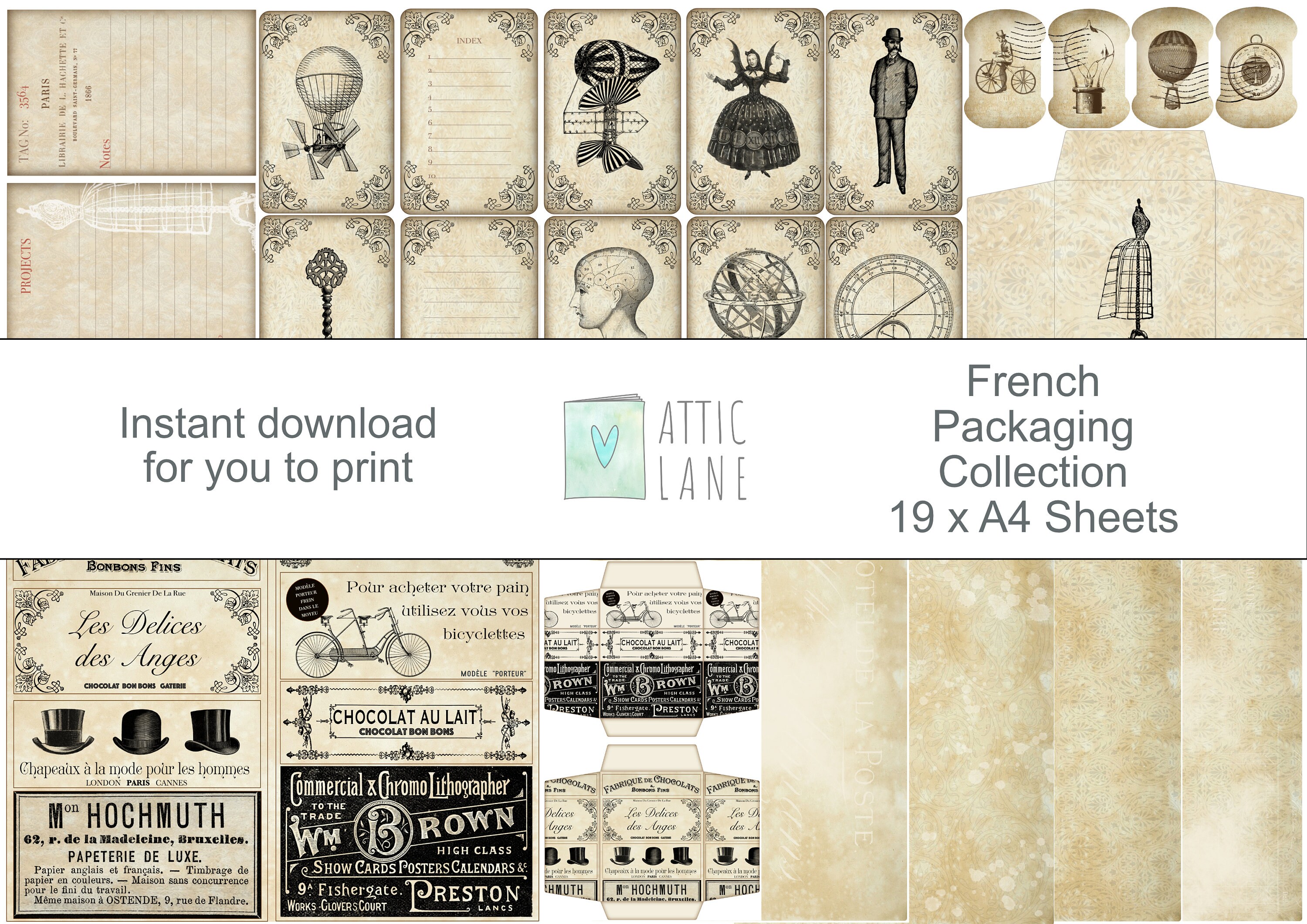 French Packaging Collection | Etsy UK