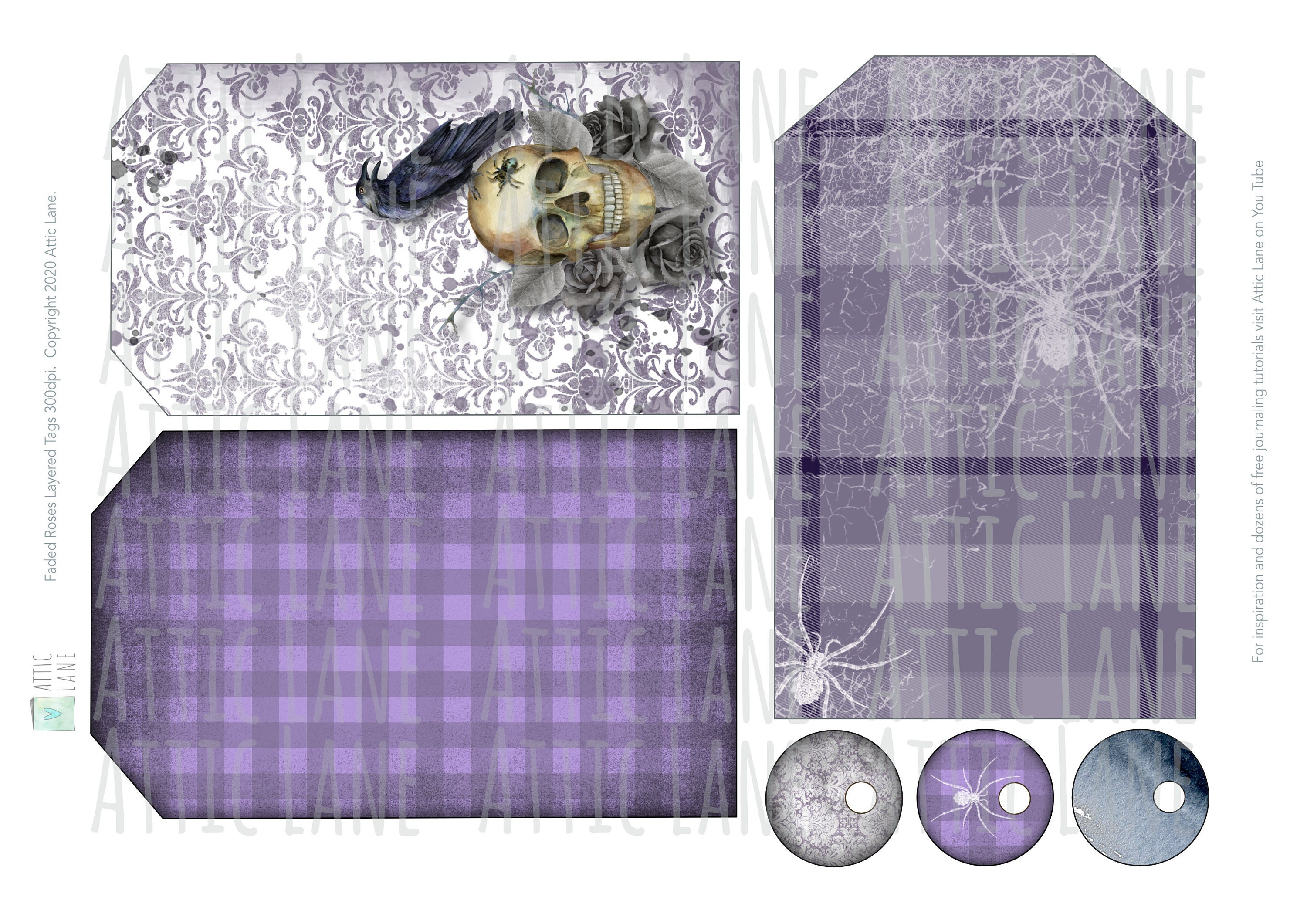 Gothic Layered Dark Tags Printable Files - Etsy