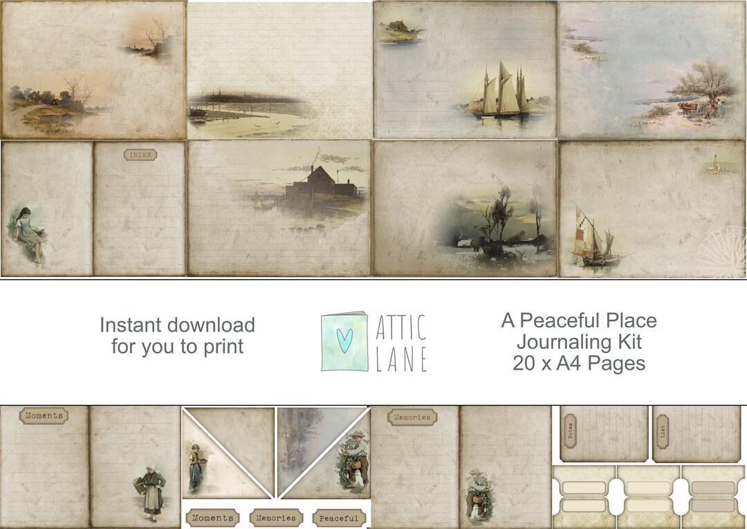 A Peaceful Place Printable 5 X 7 Journal - Etsy