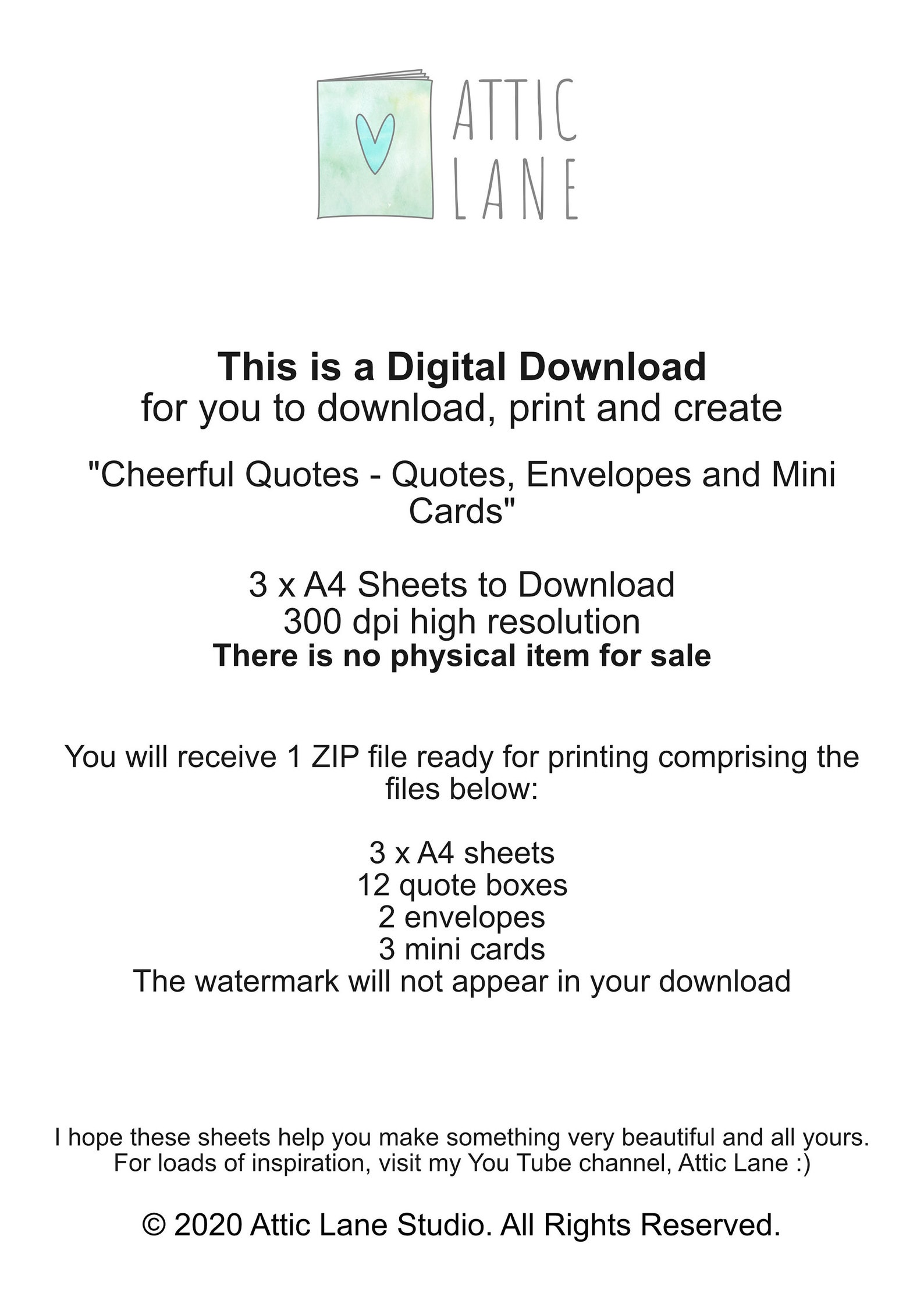 Cheerful Quotes Envelopes and Mini Cards Printable Files - Etsy