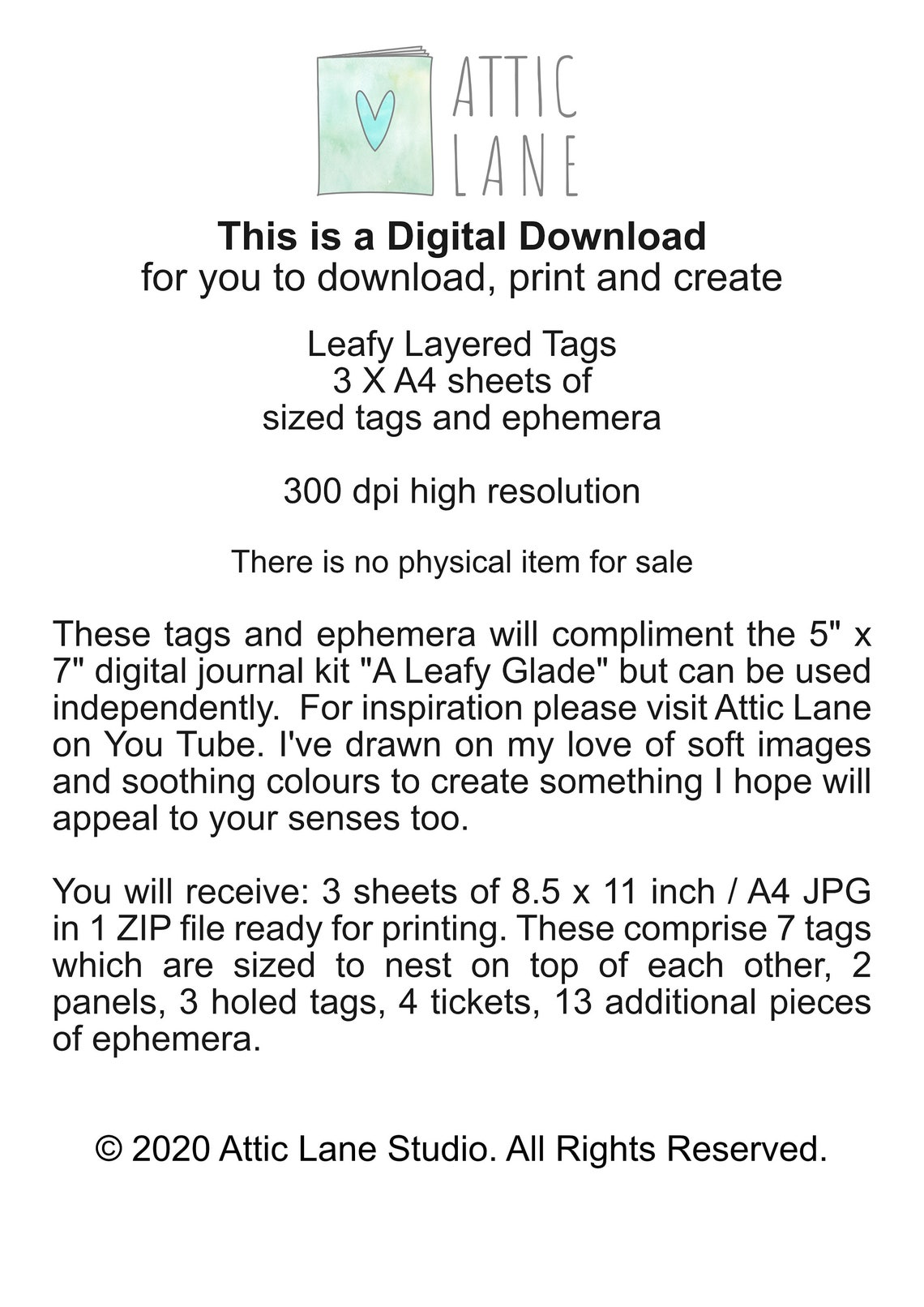 Leafy Layered Tags Printable Files - Etsy