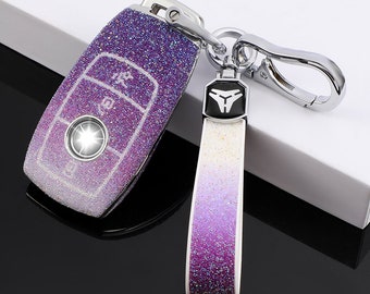 Mercedes Benz Stylish Key Fob Cover With Key Chain Jade/marble Effect ...