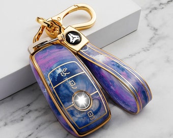 Mercedes Benz Stylish Key Fob Cover With Key Chain - Jade Effect - Etsy