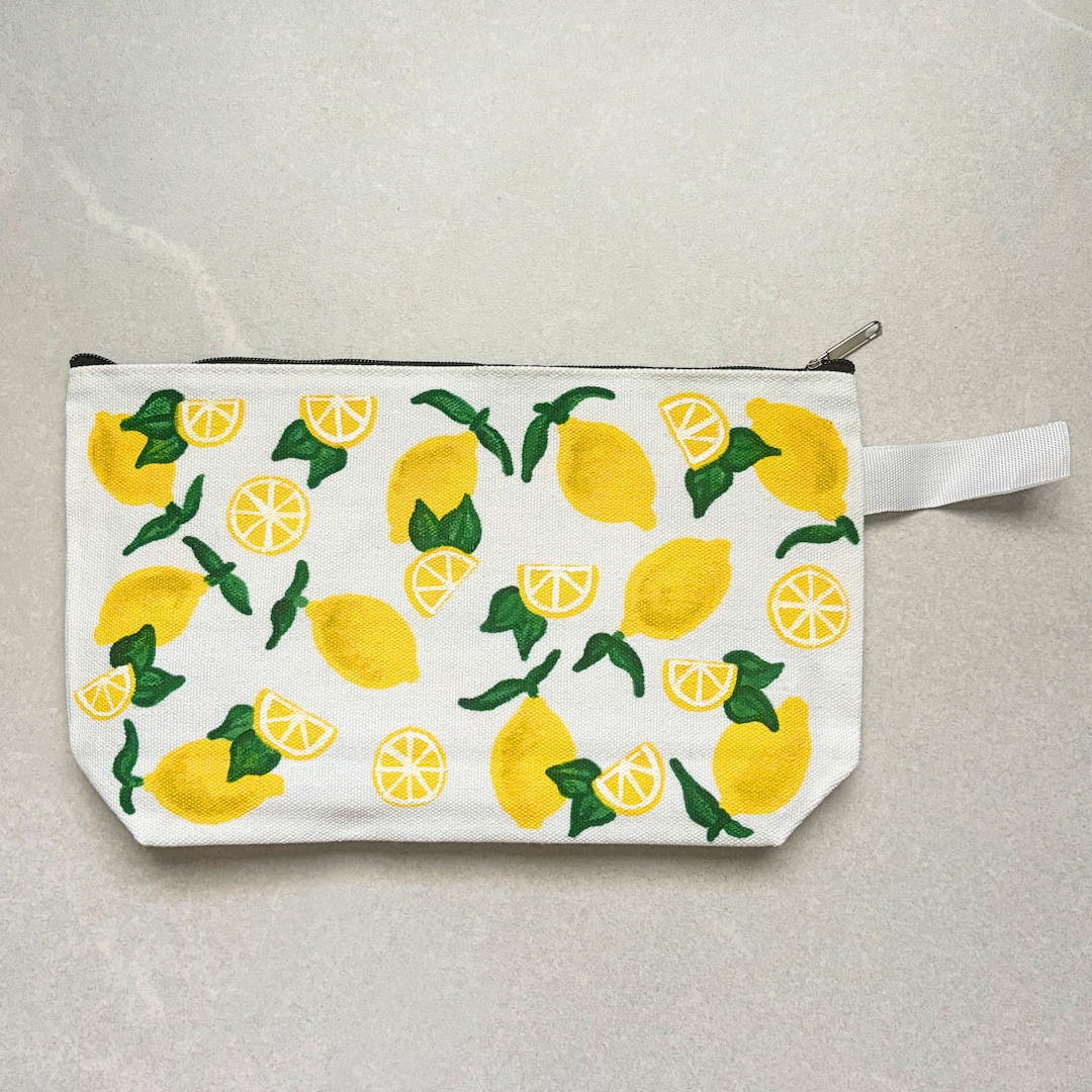 When Life Gives You Lemons! Lemon Pattern Travel Cosmetic Bag ...