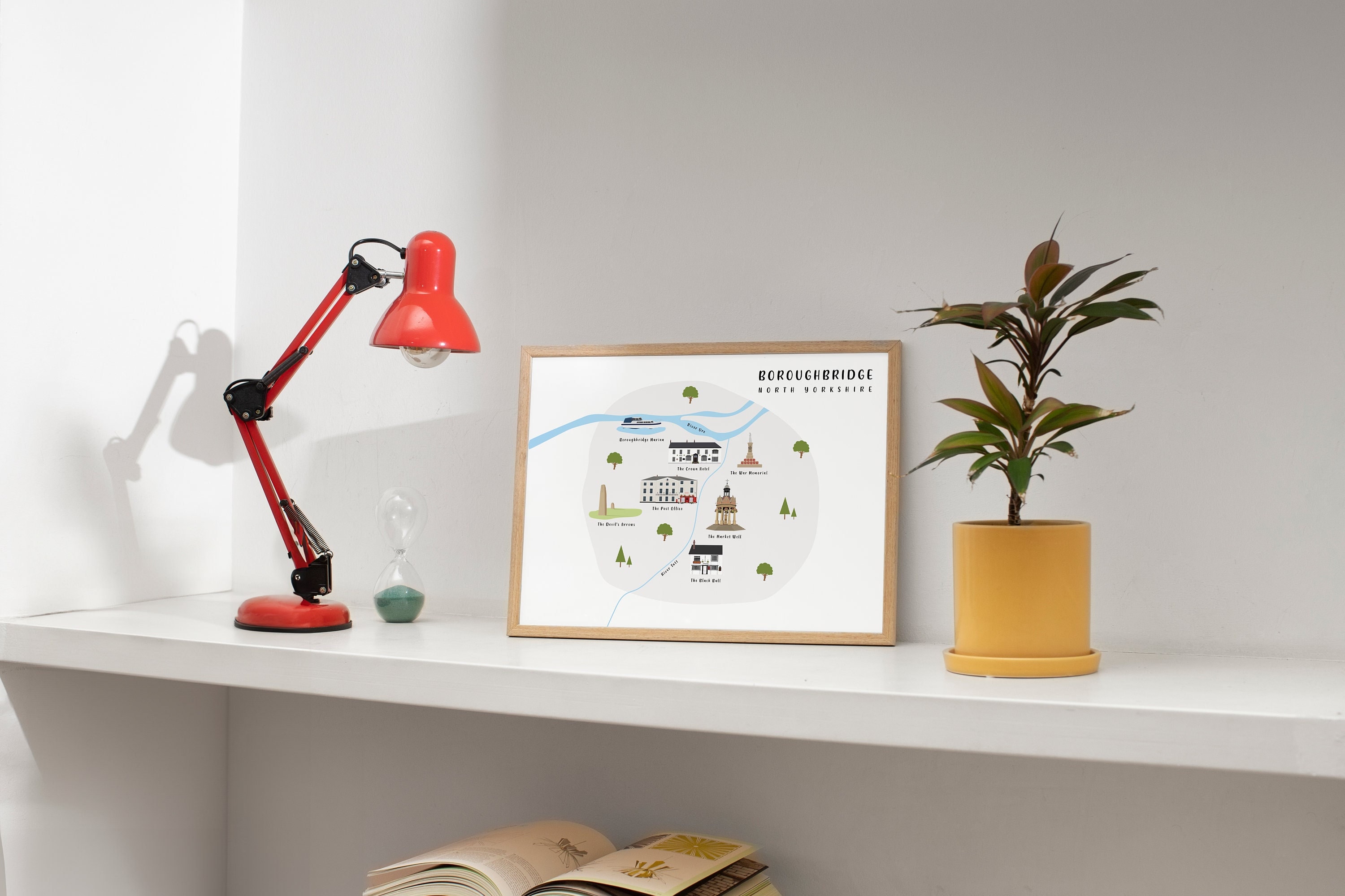 Boroughbridge Landmarks Map, North Yorkshire | Illustrated Map of ...