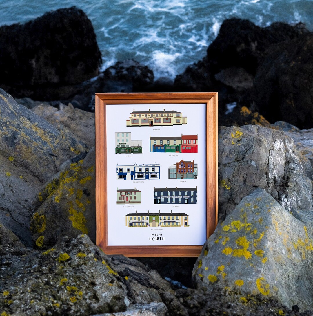 Pubs of Howth Unframed Digitally Illustrated Print - Etsy