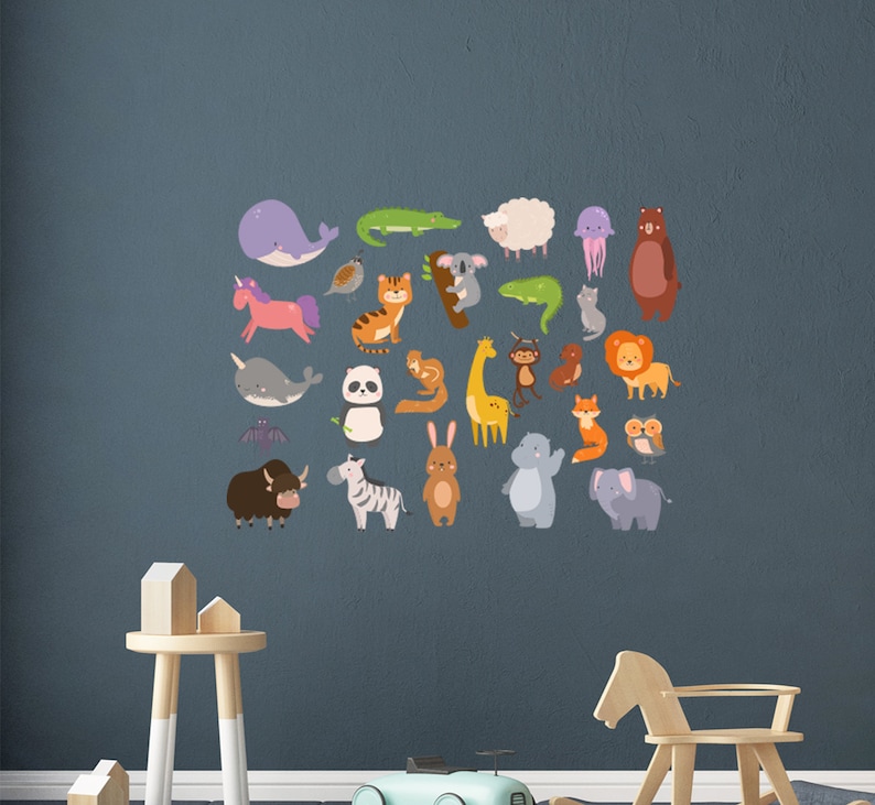 Jungle Animals Jungle Wall Stickers Lion Tiger Kids Wall - Etsy