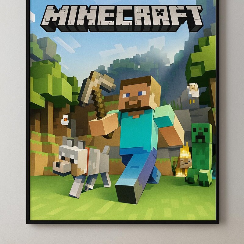 Mincraft Poster - Etsy UK