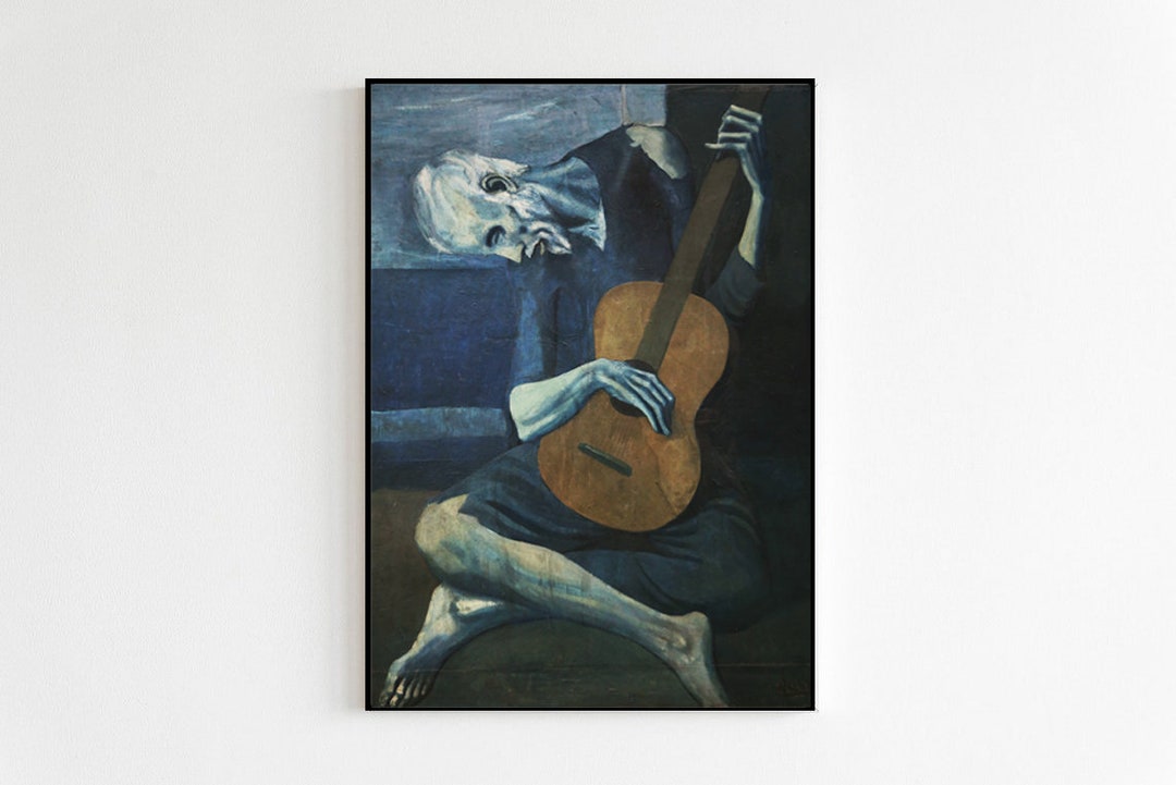 Pablo Picasso Vintage Classic Art Abstract Painting the Old Guitarist ...