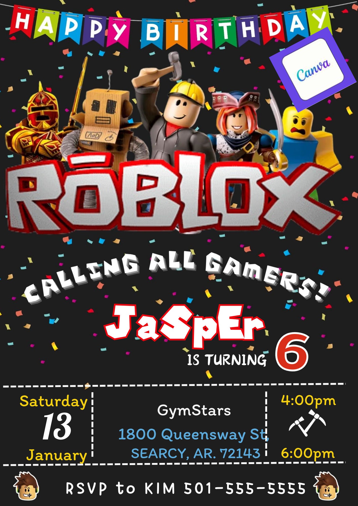 Roblox Invitation - Etsy