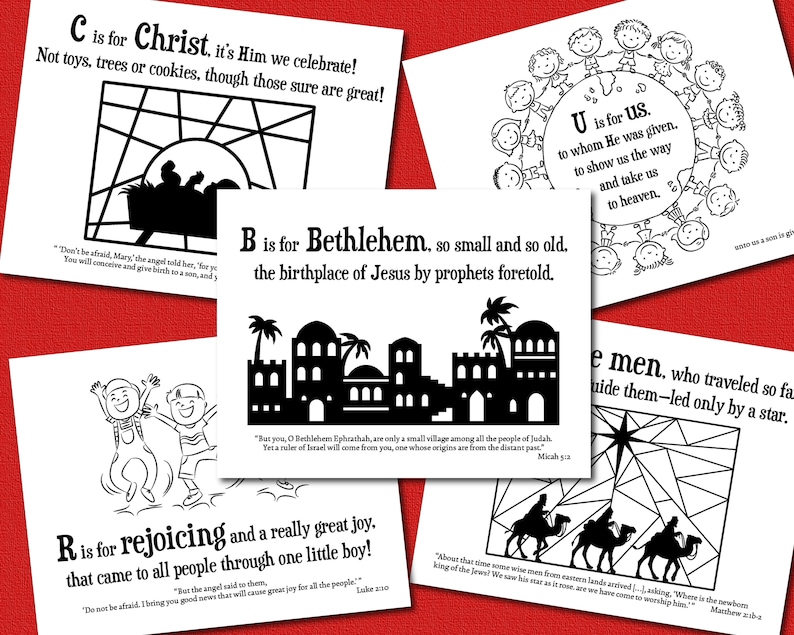 Christmas ABC Advent Calendar W/ Daily Devotions, Printable PDF, 26 ...