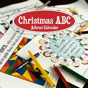 Christmas ABC Advent Calendar W/ Daily Devotions, Printable PDF, 26 ...