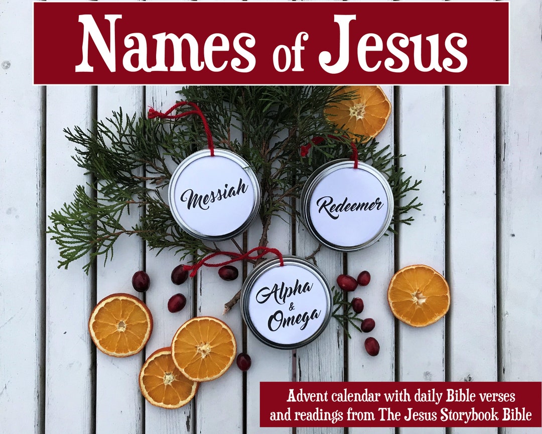 Names of Jesus Advent Calendar, PDF, 24 Printable Ornaments, Jesus ...