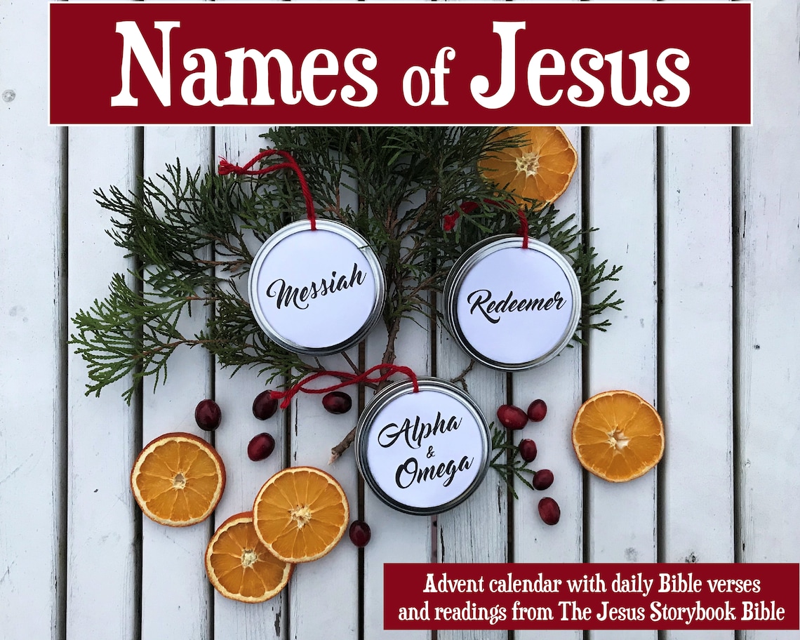 Names of Jesus Advent Calendar, PDF, 24 Printable Ornaments, Jesus ...