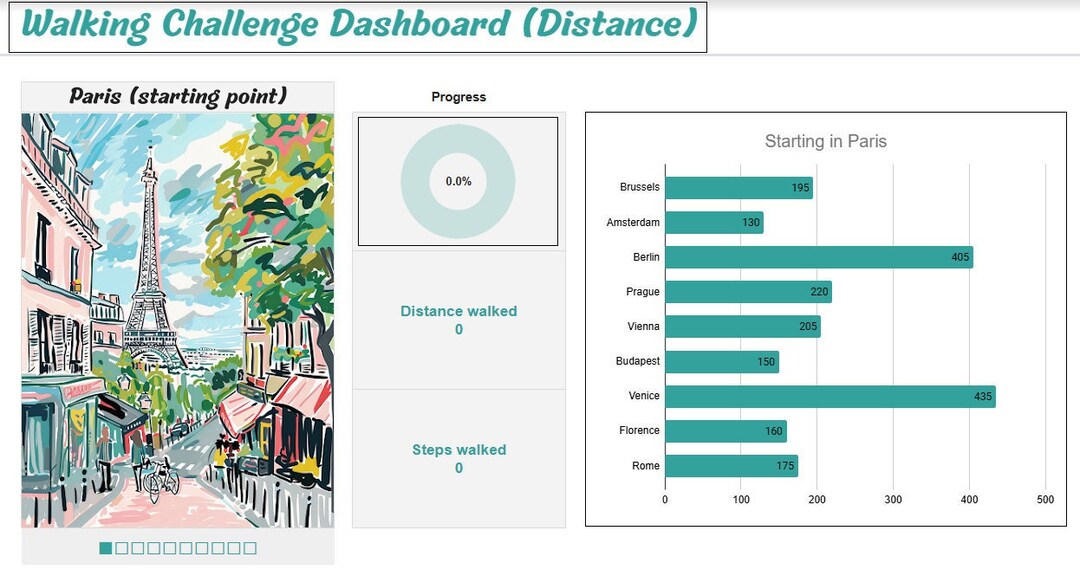 Ultimate Walking Challenge Spreadsheet - Google Sheets - Instant ...