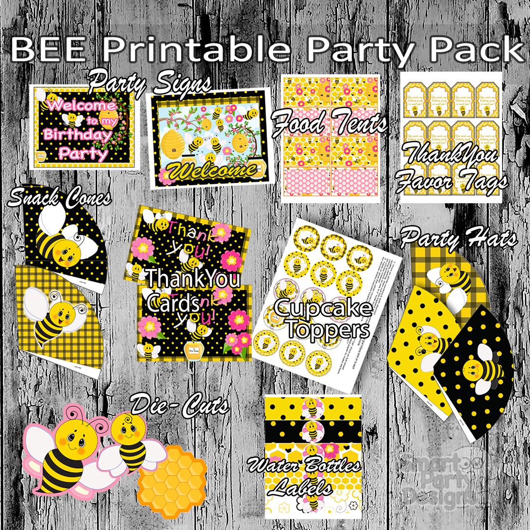 Bee Birthday Party Package, 1st Birthday Kid Party, Bumble Bee Party ...