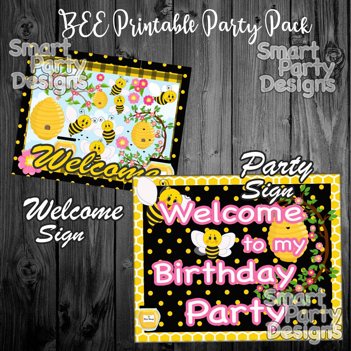 Bee Birthday Party Package, 1st Birthday Kid Party, Bumble Bee Party ...