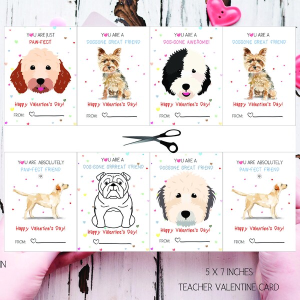 Dog Valentine Card - Etsy