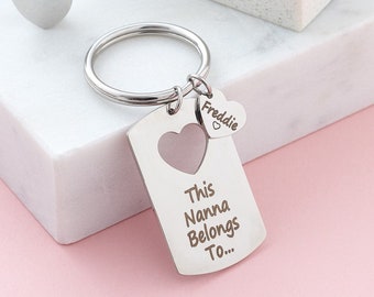 This Daddyasaurus Belongs to Personalised KEYRING Hand Stamped Dinosaur ...