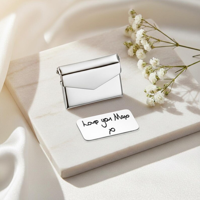 Envelope Handwriting Tie Pin • Personalised Engraved Memorial Gift for ...