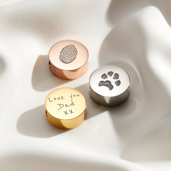 Engraved Pandora Charm Paw Print - Etsy