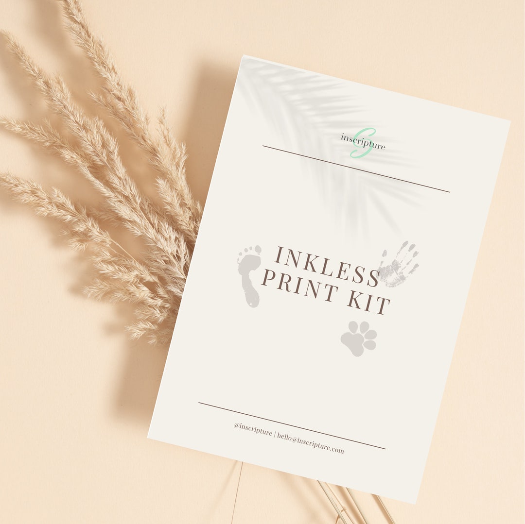 Inkless Print Kit • Fingerprint • Handprint • Footprint • Paw or Nose ...